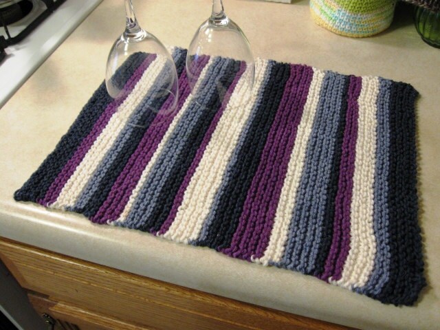 PDF Pattern for Dish Drying Mat, Simple Garter Stitch Pattern, Cotton ...
