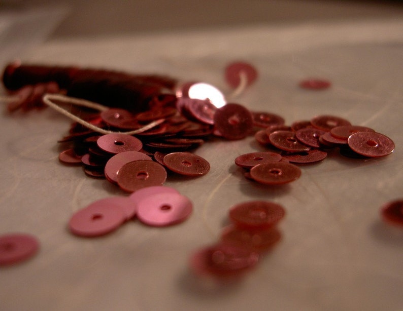 Vintage Sequins, Metallic Dusty Rose, 5mm - Etsy
