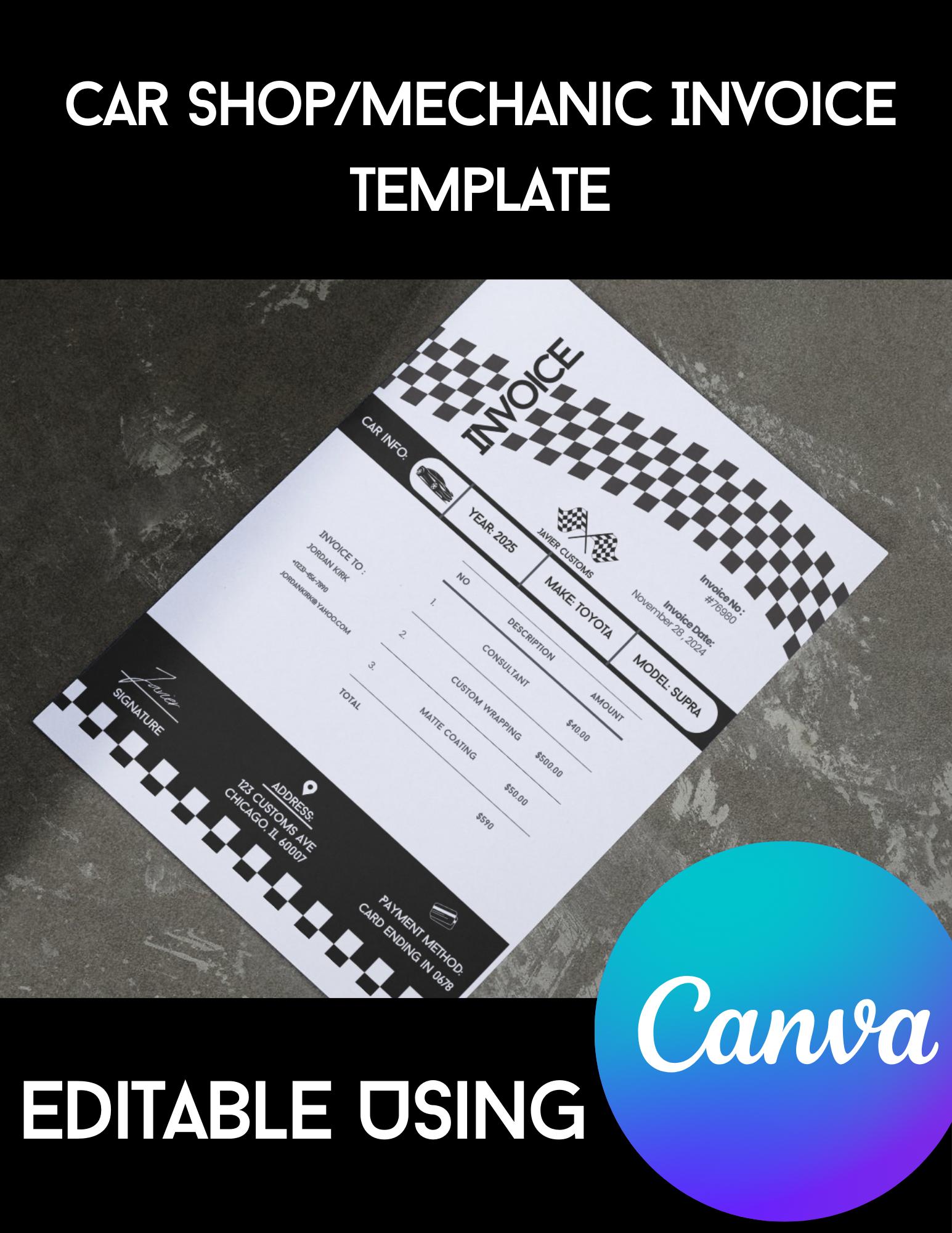 Invoice Template, Receipt Template, Editable Invoice, Receipt Invoice ...