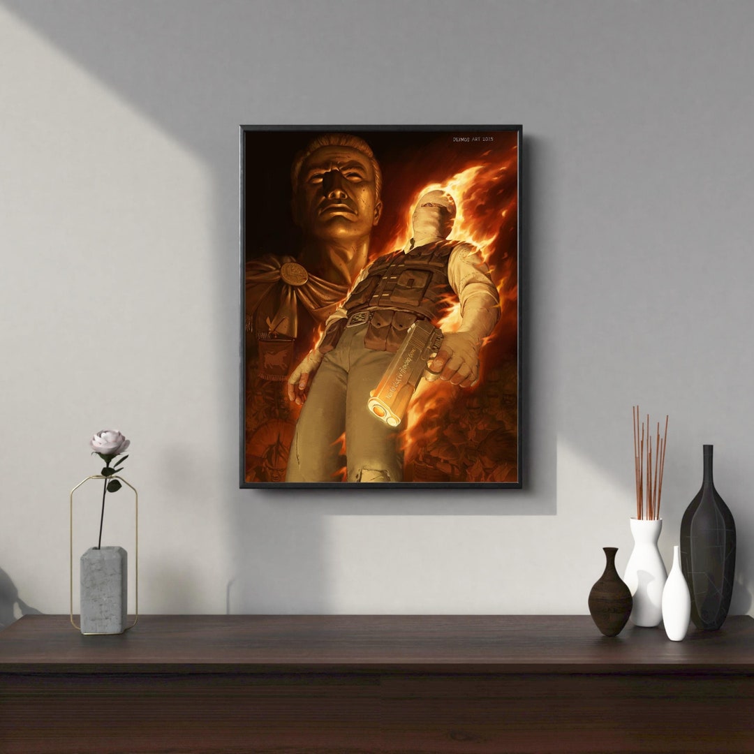 Fallout Poster New Vegas Joshua Graham Wall Art Print Gift for Gamers ...