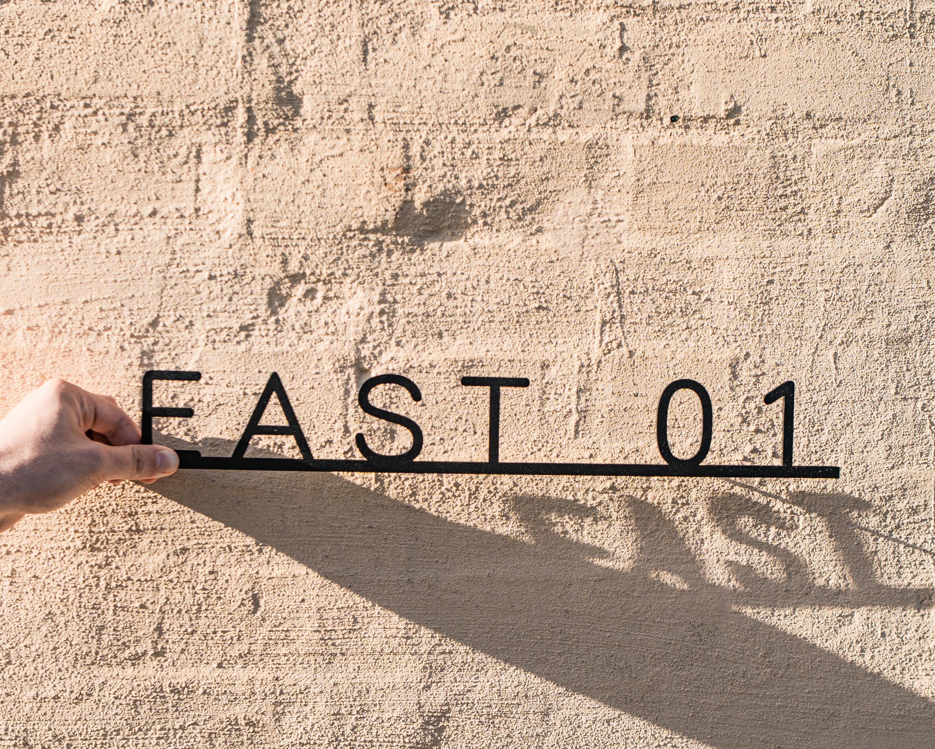 Rustic Metal Address Sign, Metal House Number Sign Horizontal, Metal ...