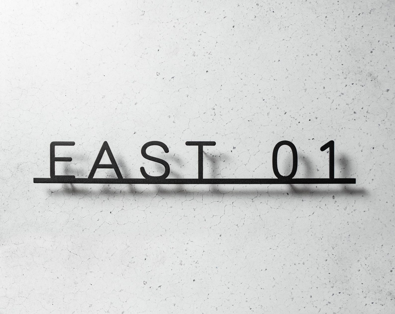 Rustic Metal Address Sign, Metal House Number Sign Horizontal, Metal ...