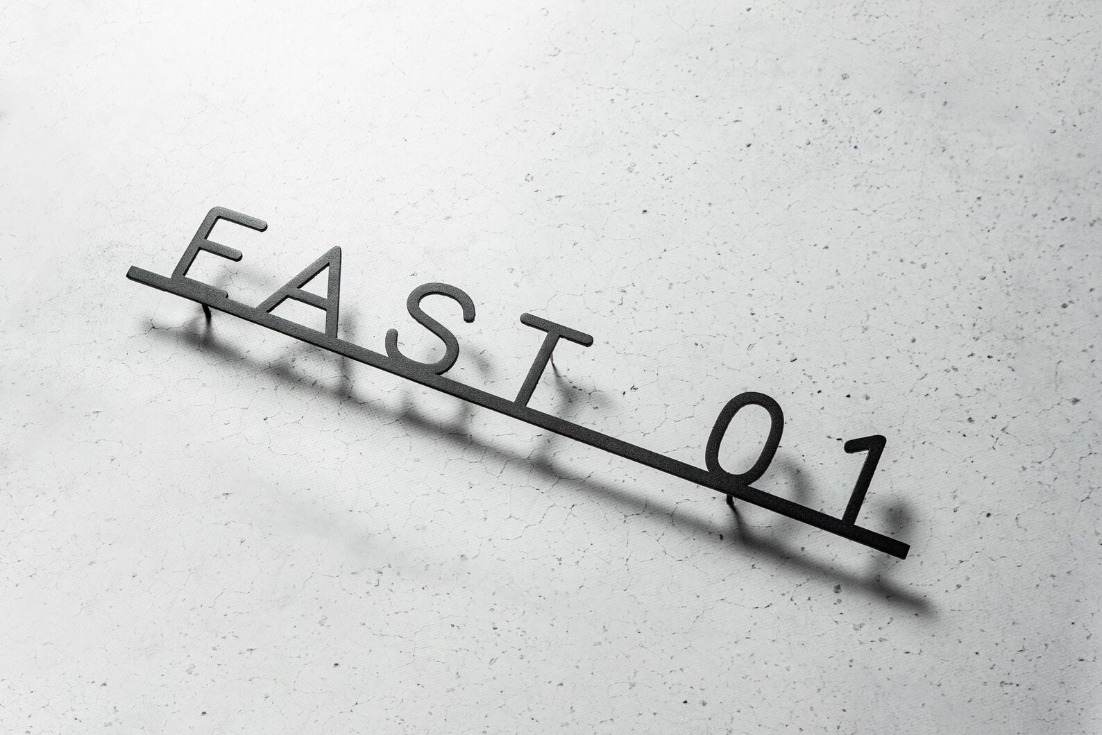 Rustic Metal Address Sign, Metal House Number Sign Horizontal, Metal ...