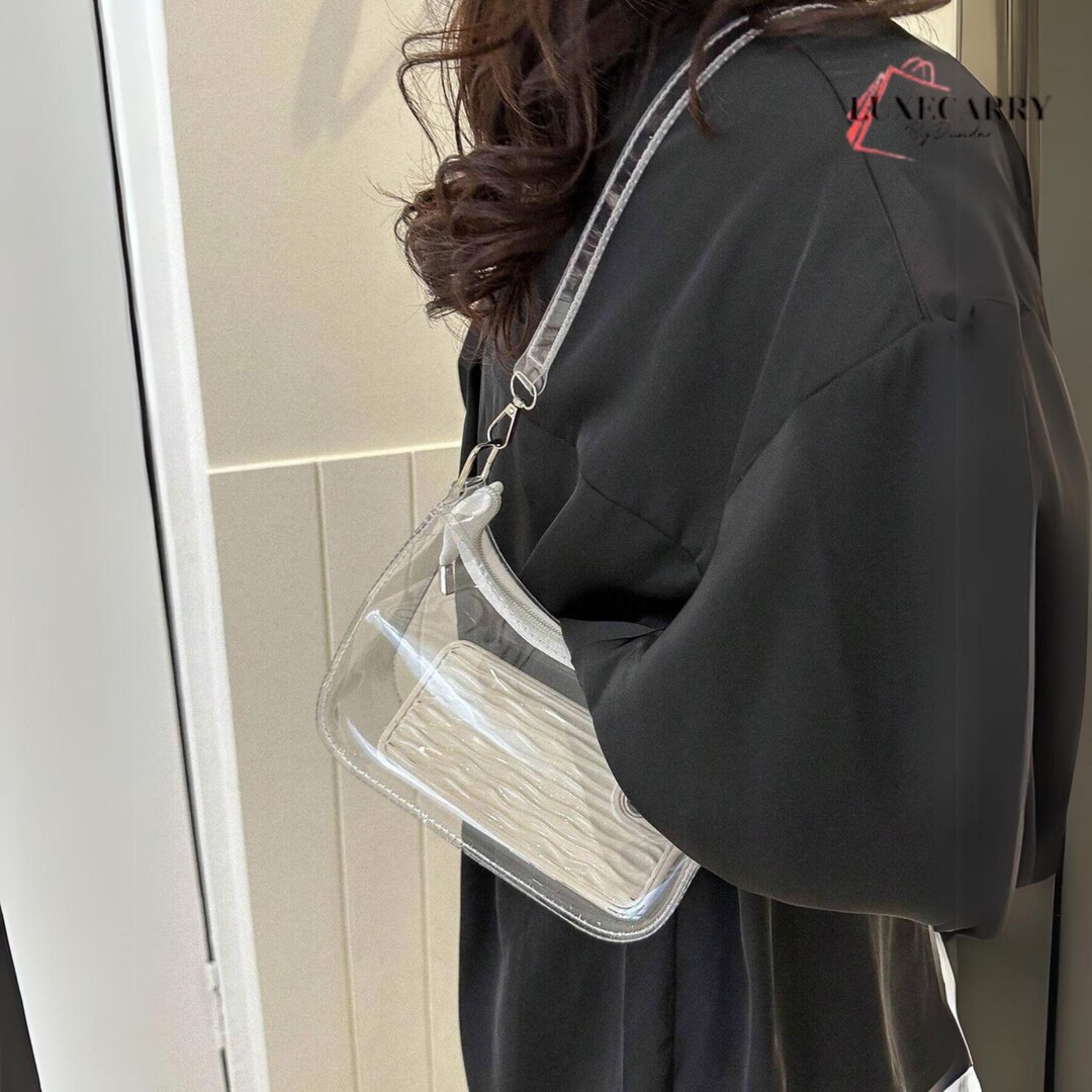 Clear Baguette Bag, Clear Shoulder Bag, Transparent Woman Bag ...