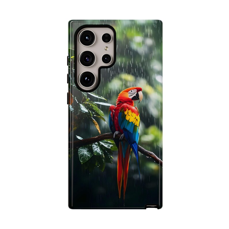 Macaw Phone Case, Rainforest Parrot Art, Tropical Bird Tough Case ...