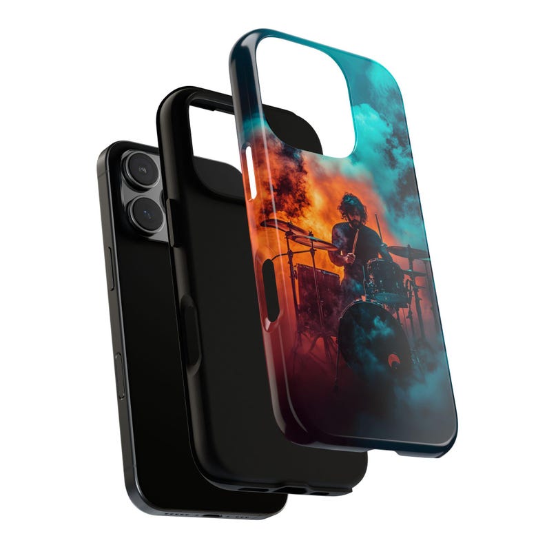 Drummer Tough Cases, Band Drummer Gift, Rock Music Phone Cover, Drummer ...