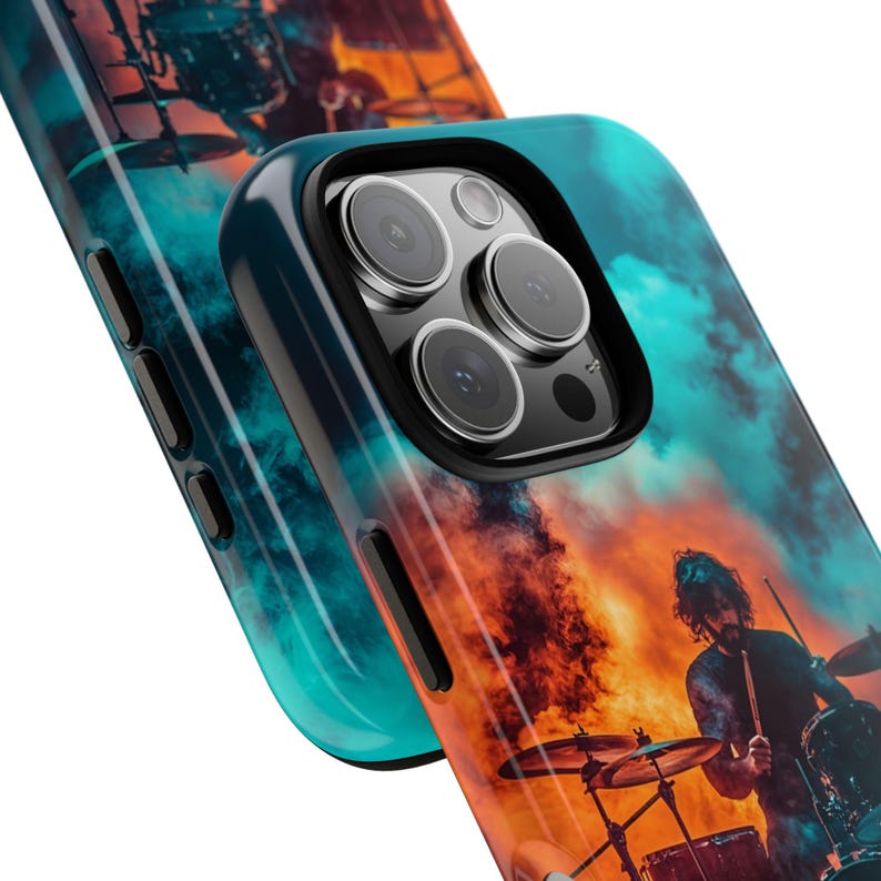 Drummer Tough Cases, Band Drummer Gift, Rock Music Phone Cover, Drummer ...