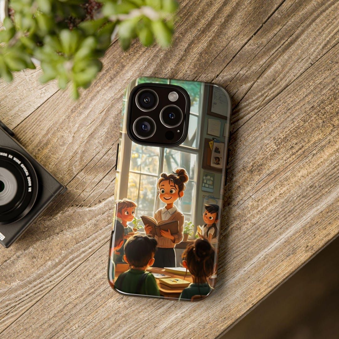 Teacher Tough Phone Case, Classroom Scene Design, Iphone, Galaxy, Pixel ...