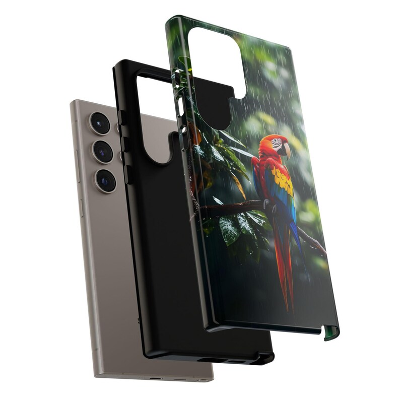 Macaw Phone Case, Rainforest Parrot Art, Tropical Bird Tough Case ...