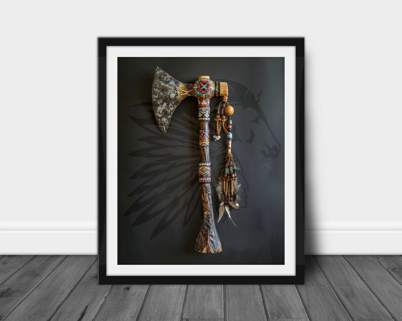 Native American Tomahawk 2, 4:5 Ratio, 7200x9000 300 Dpi Printable ...