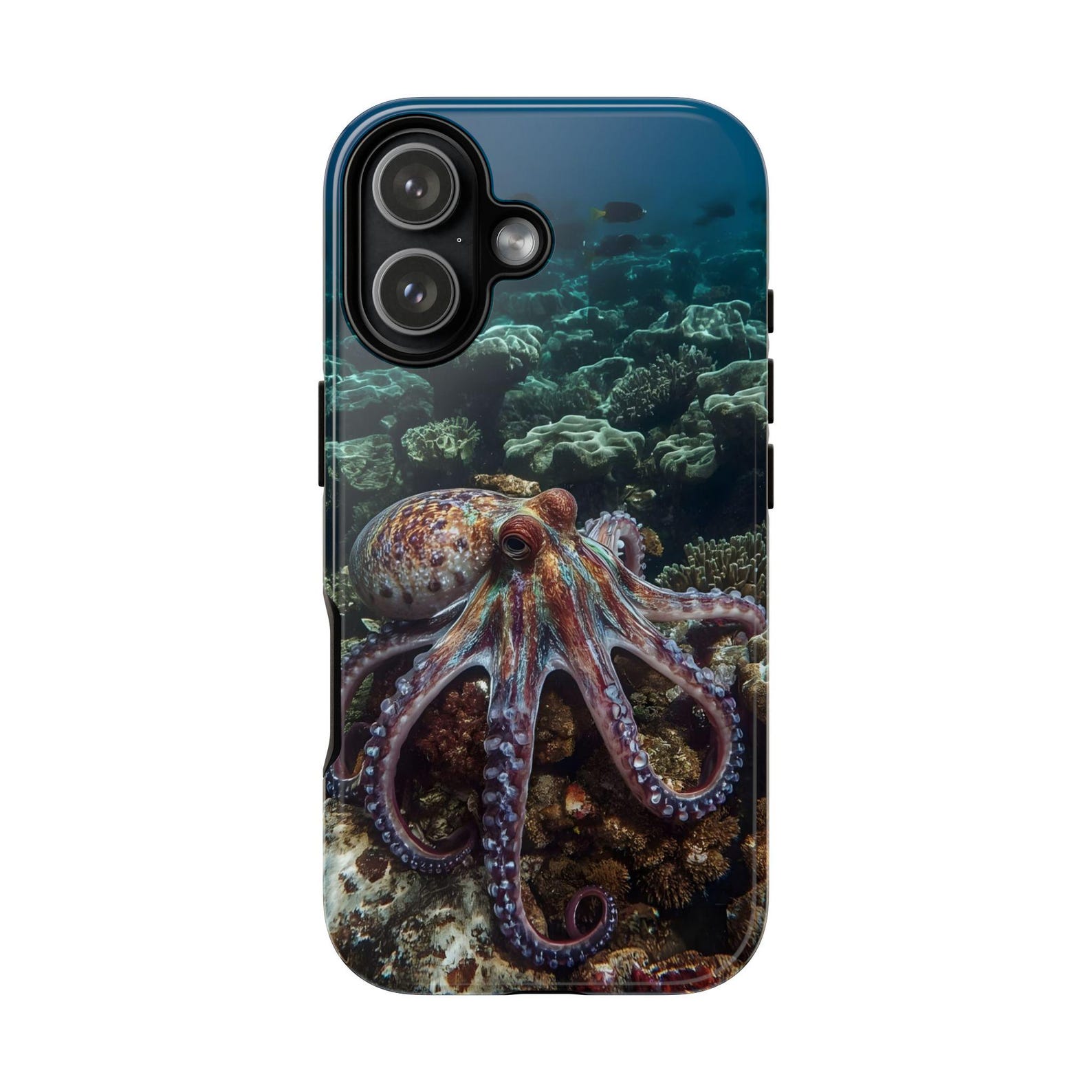Octopus Tough Phone Case, Ocean Floor Design, Iphone, Galaxy, Pixel ...