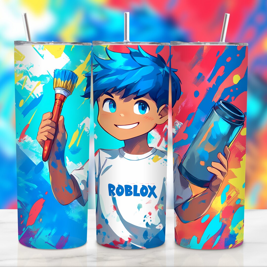 Roblox Game Character Tumbler Wrap PNG, 20 Oz Skinny Tumbler ...
