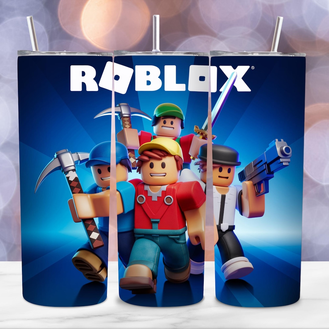 Roblox Game Character Tumbler Wrap PNG, 20 Oz Skinny Tumbler ...