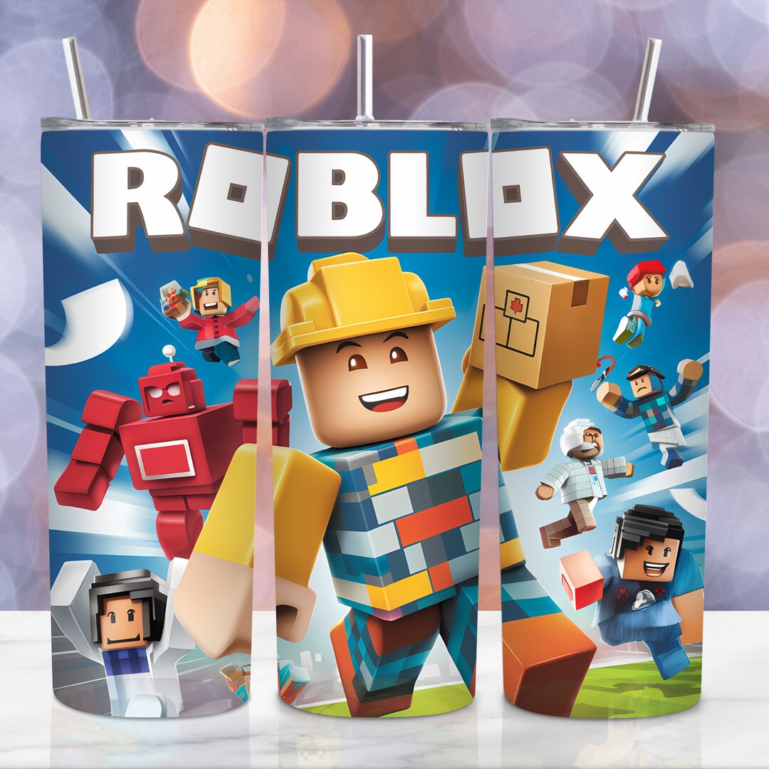 Roblox Game Character Tumbler Wrap PNG, 20 Oz Skinny Tumbler ...