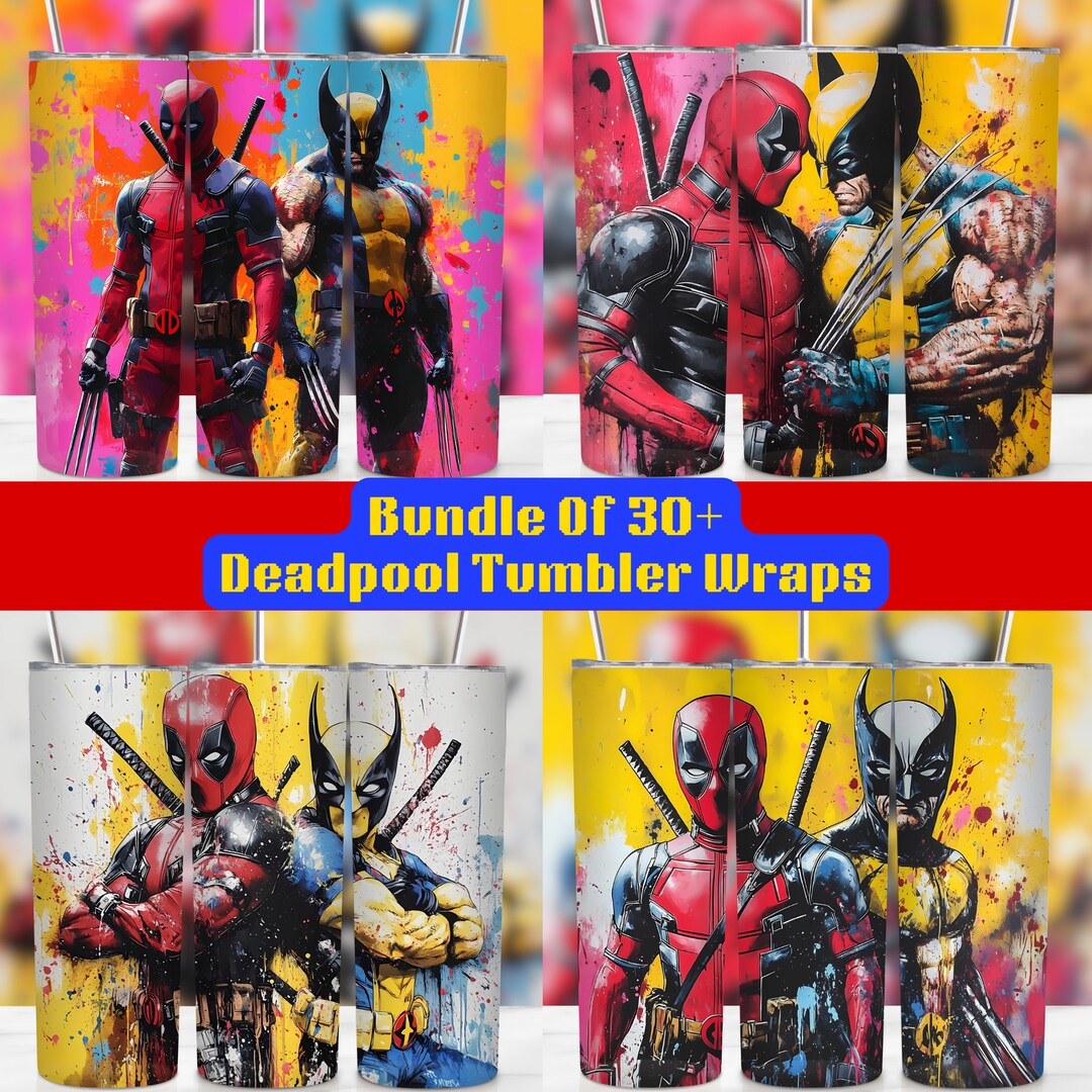 30 Deadpool Tumbler Wrap Png Designs 20 Oz Sublimation Designs Digital ...