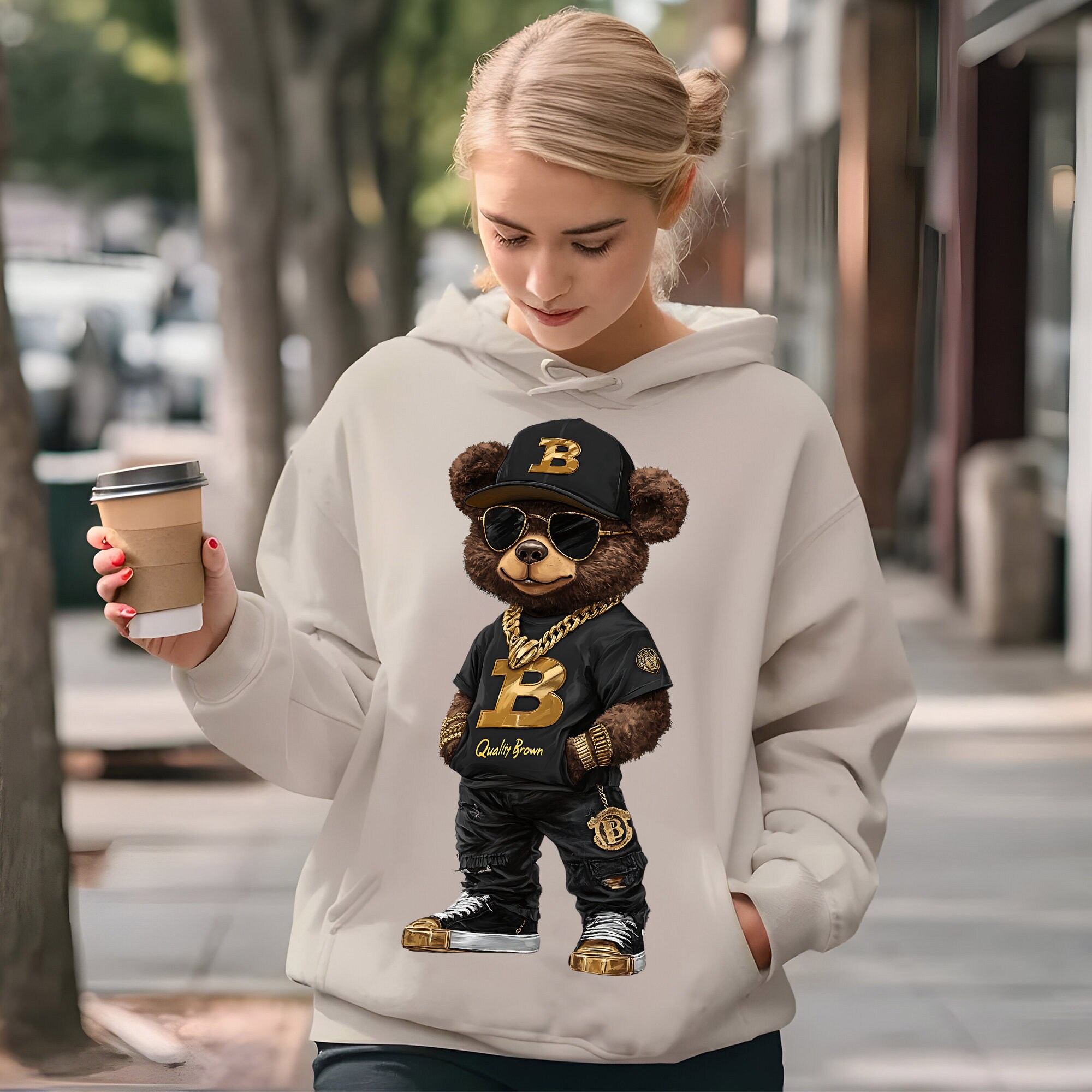 Teddy Bear PNG Rapper Cartoon Bear Graffiti Boom Box Street Art Teddy ...