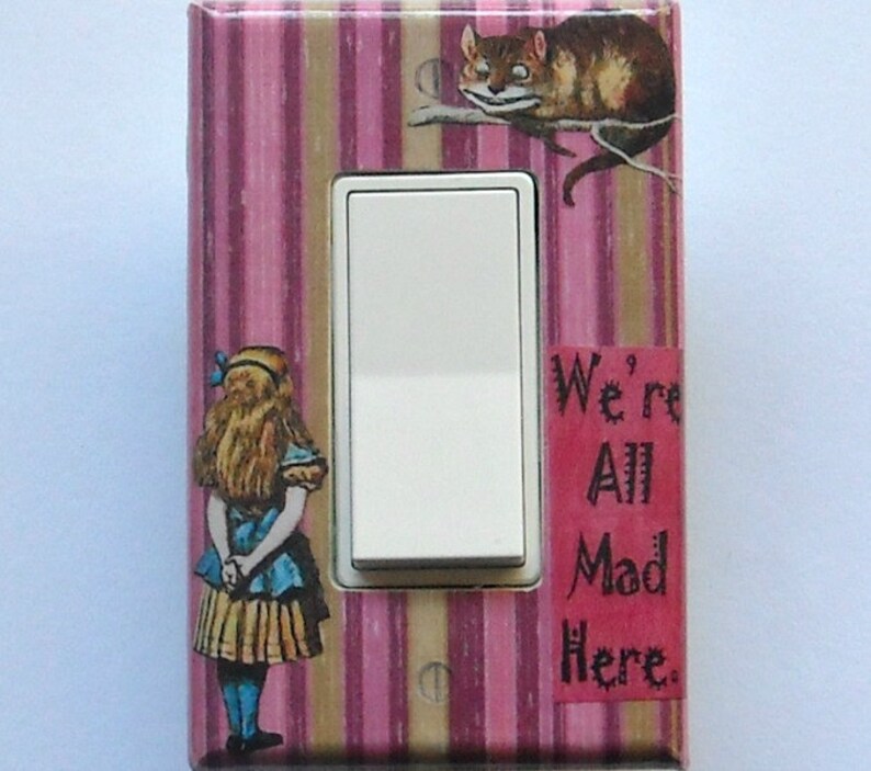 Alice ROCKER & OUTLET Sets With MATCHING Screws Cheshire Cat - Etsy