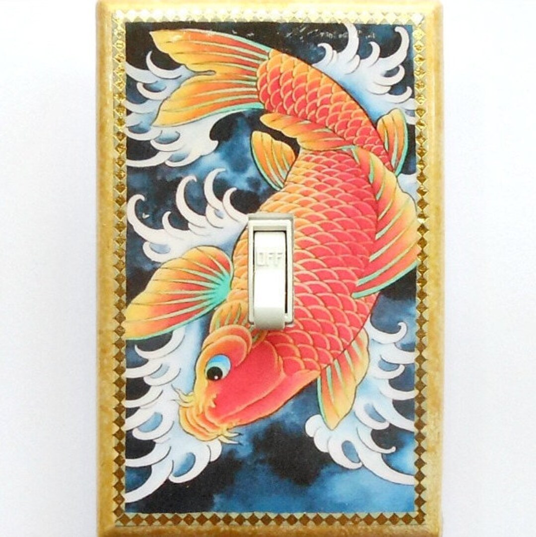 Koi and Nature Designs With MATCHING SCREWS- Fish Art Print Koi Fish ...