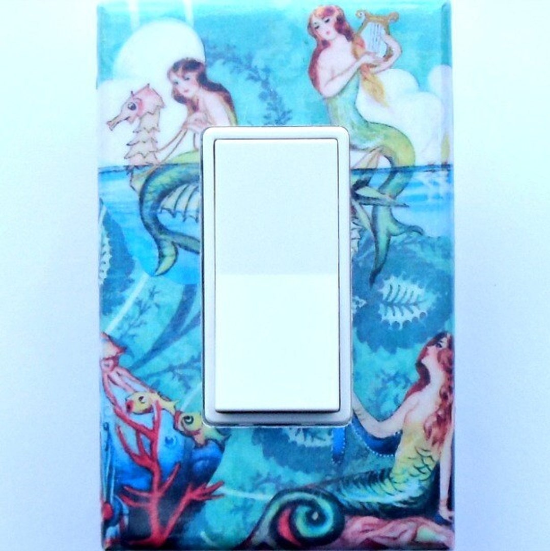 Mermaid ROCKER Plates & MATCHING Screws- Mermaid Rocker Switchplate ...