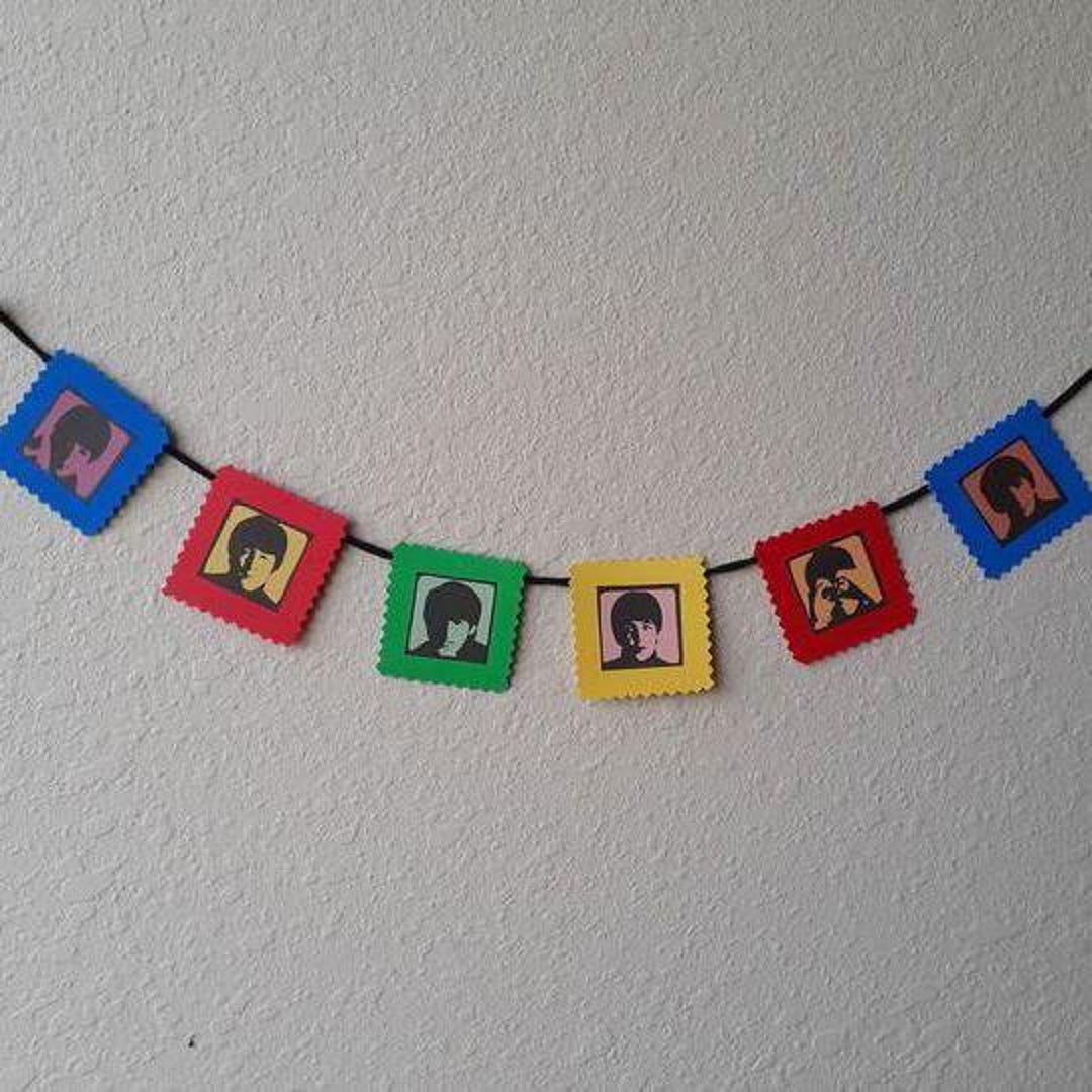The BEATLES Mini-banners Party Toppers Cupcakes Beatle Decorations ...