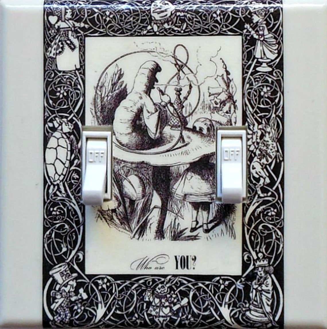 Alice Bordered Designs and MATCHING SCREWS Alice Switch Plate | Etsy