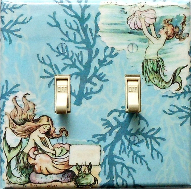 Selection of Retro Mermaid DOUBLES Vintage Mermaid Wall - Etsy