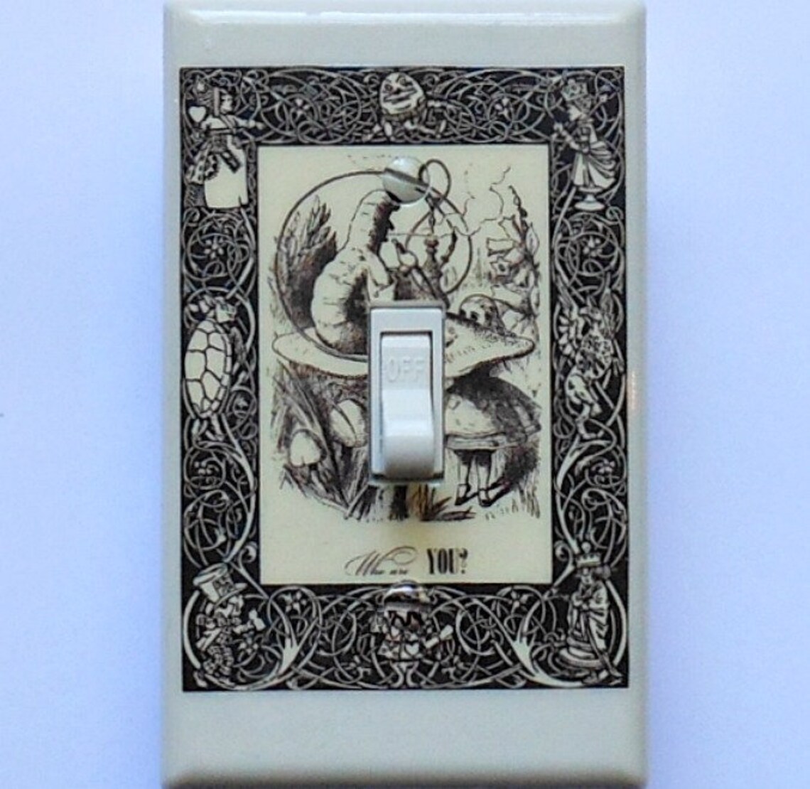 Alice Bordered Designs and MATCHING SCREWS Alice Switch Plate | Etsy