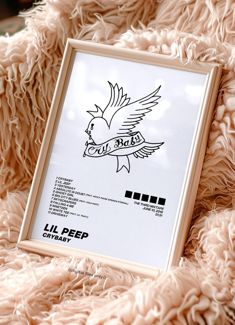 Lil Peep Inspired Digital Wall Art Bundle | Minimalist Posters | 14 ...