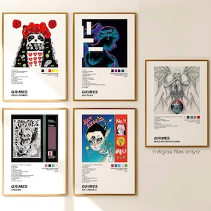 Grimes Inspired Album Art Digital Poster Bundle | Complete Collection ...