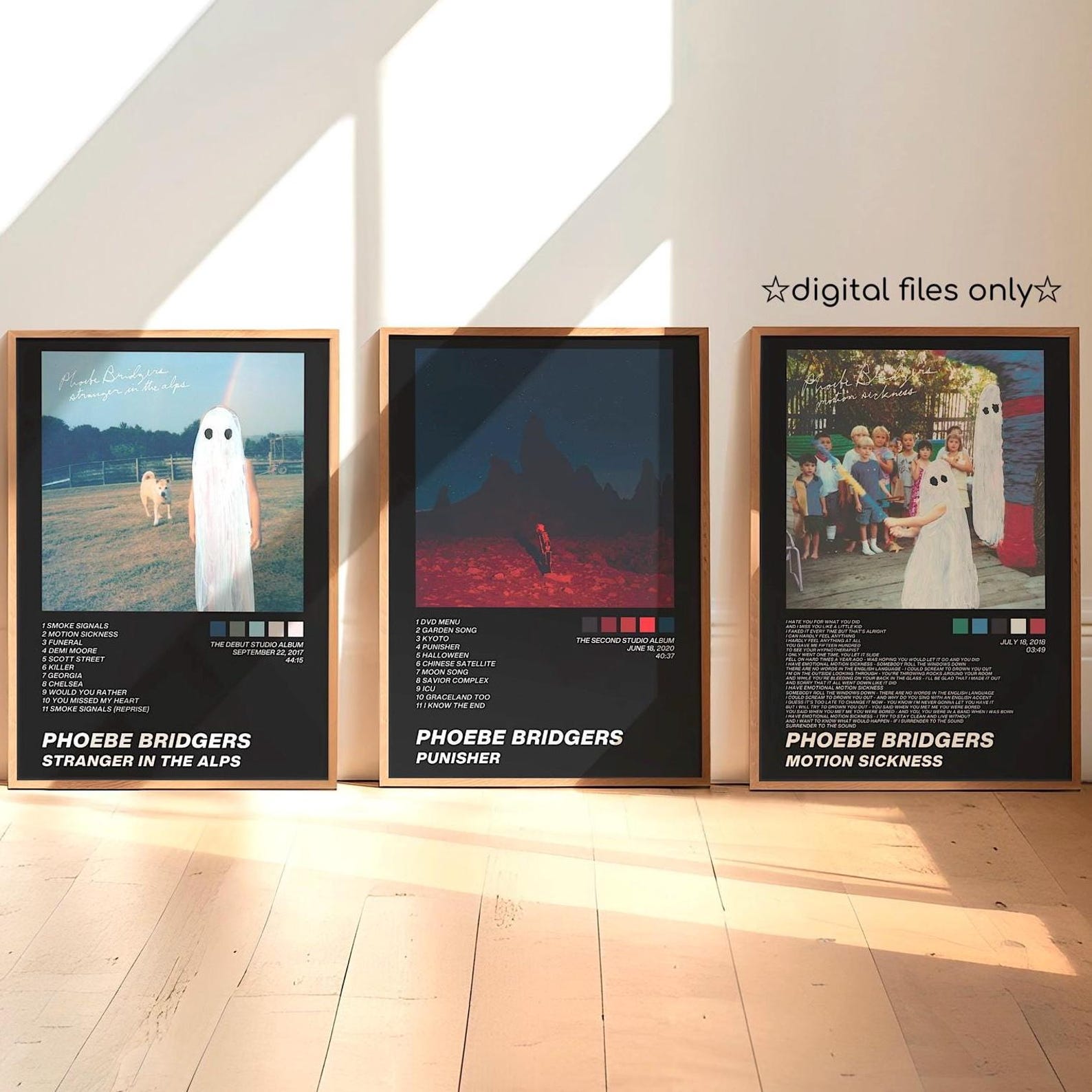 Phoebe Bridgers Inspired Digital Wall Art Bundle | 3 Iconic Posters ...