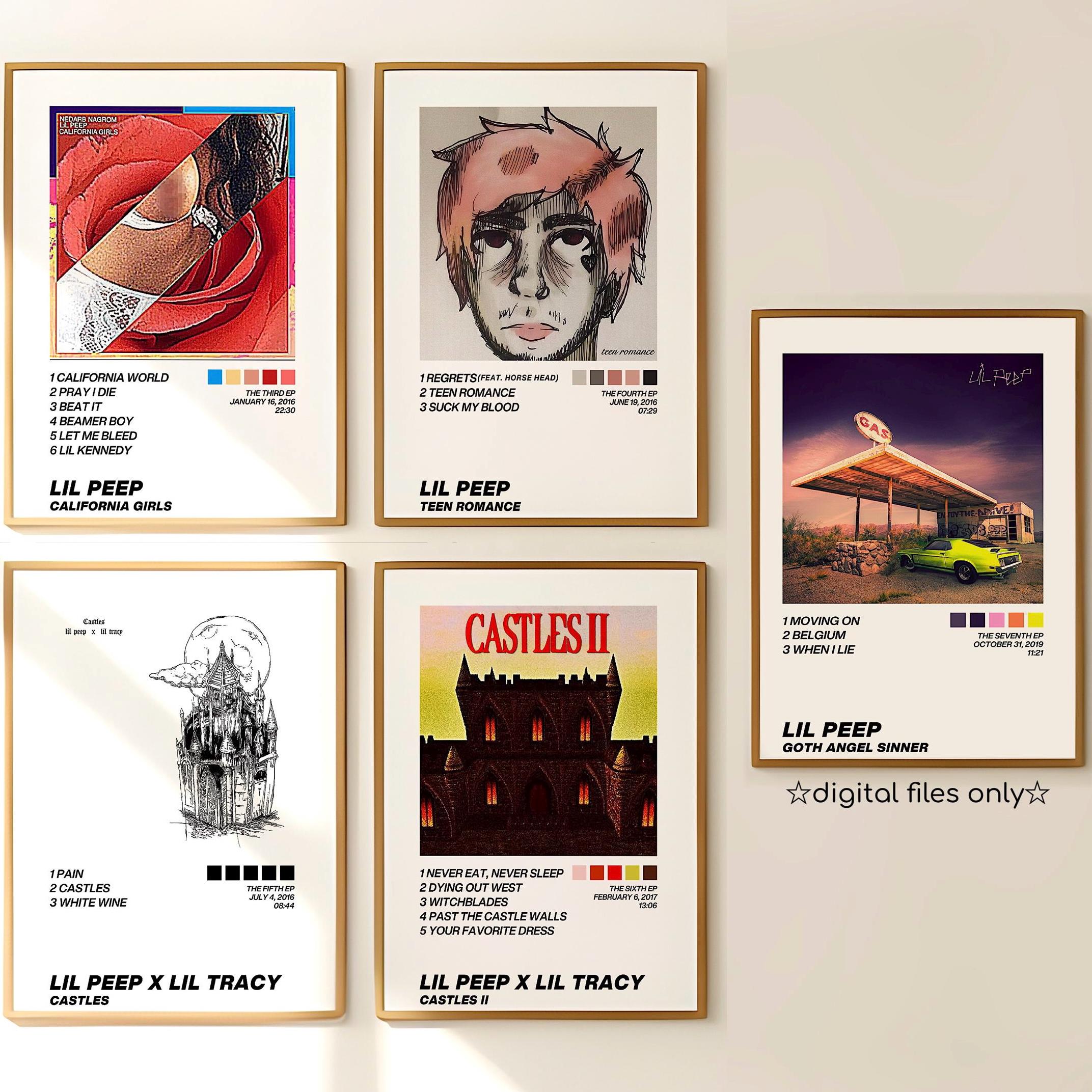 Lil Peep Inspired Digital Wall Art Bundle | Minimalist Posters | 14 ...