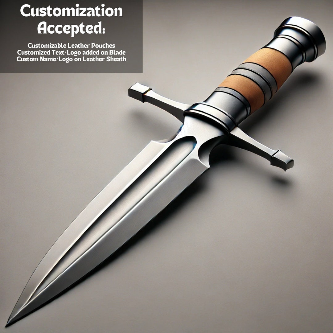 Crusaders Dual-edged Dagger Viking Custom Steal Dagger Personalized ...