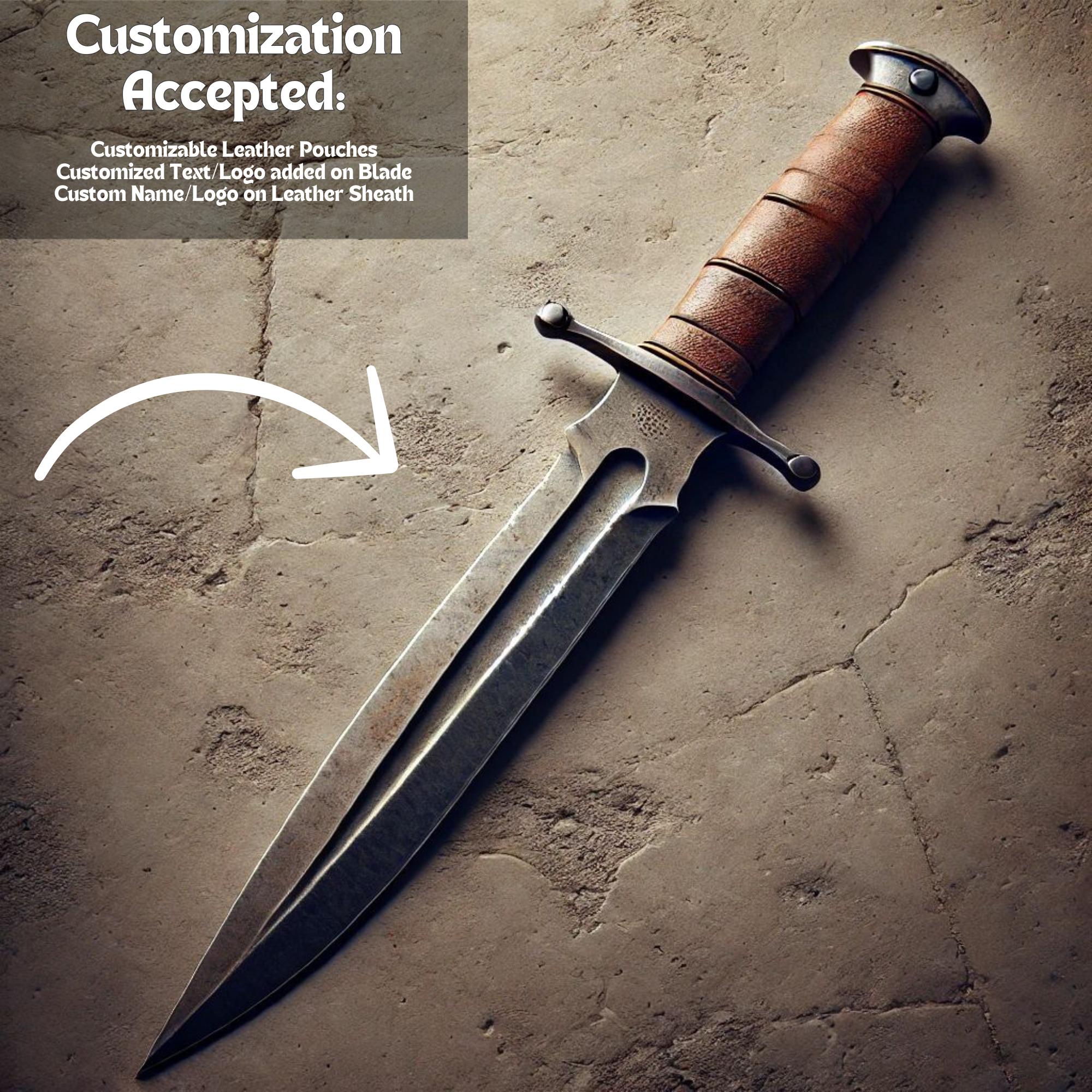 Vintage Style Hand Forged Dagger Classic J2 Steel Knife Leather Wrapped ...