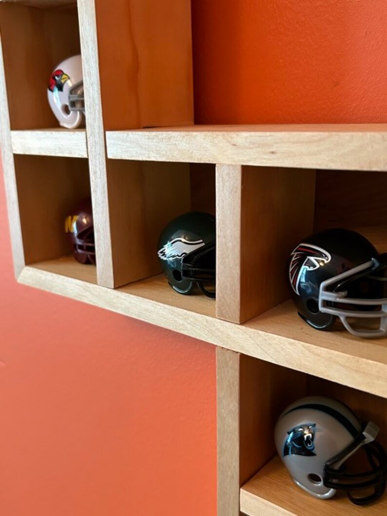 Field Goal Football Display, Helmet Showcase Wall Mounted Shelves ...