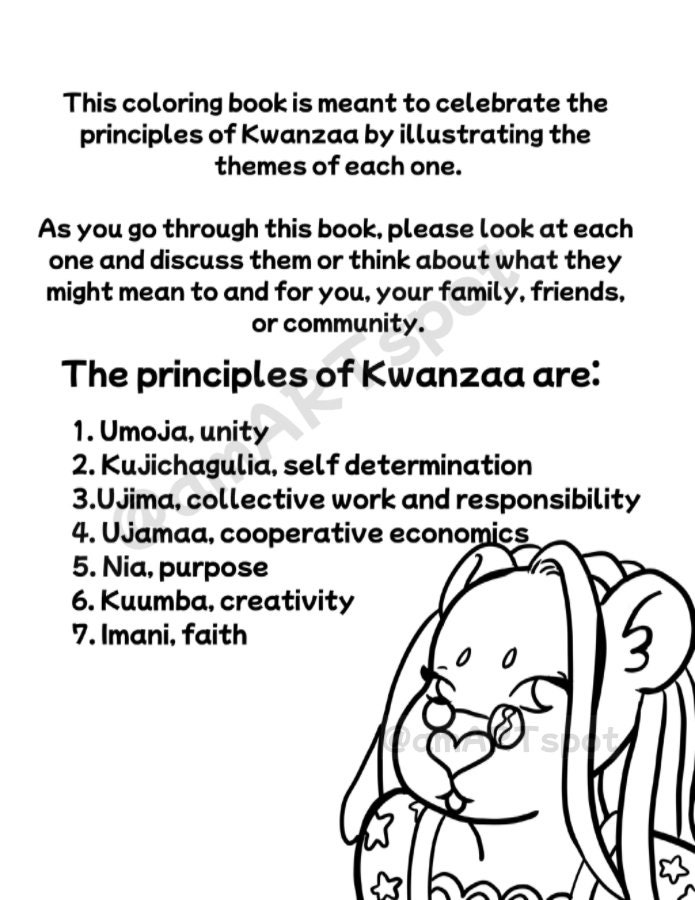 Kwanzaa Coloring Book Digital Download - Etsy