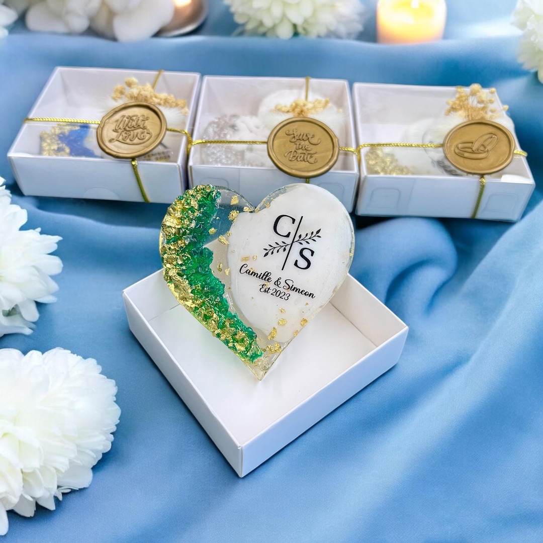 SEALED Resin Magnet Favors, Personalized Wedding Favors, Personalized ...