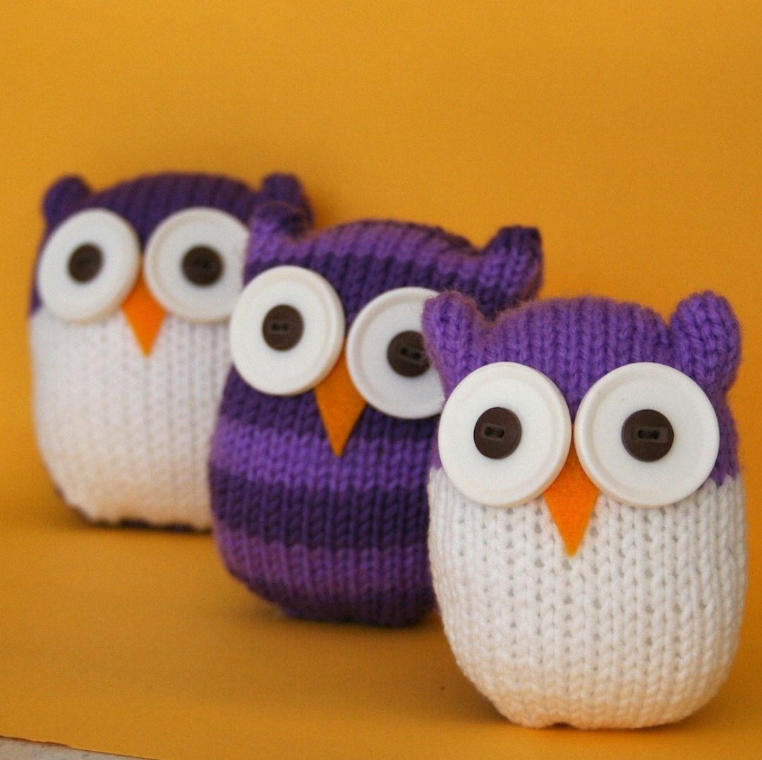 Quick and Easy Owl - INSTANT DOWNLOAD PDF Knitting Pattern - Etsy