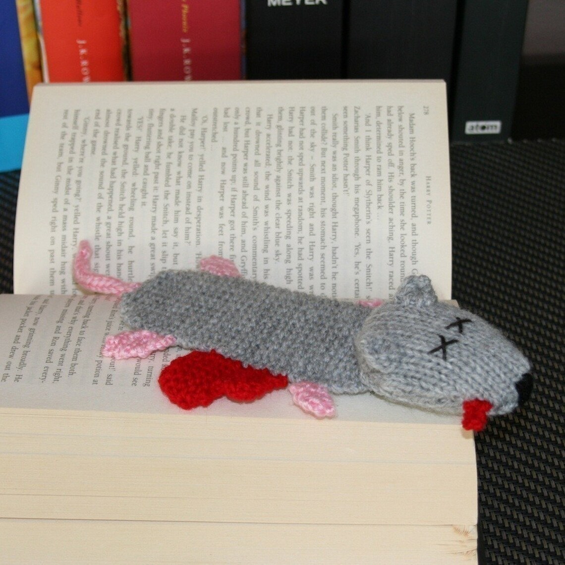 Squashed Rat Bookmark INSTANT DOWNLOAD PDF Knitting Pattern - Etsy