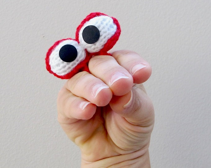 Finger Puppet Crochet Pattern Googly Eye Ring PDF INSTANT DOWNLOAD ...