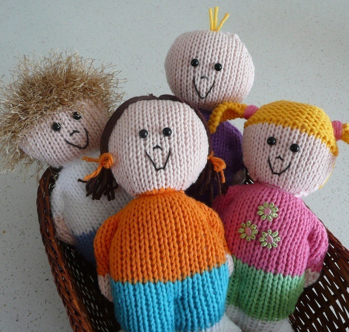 Chubbies - 2 Pack Animals and People - INSTANT DOWNLOAD PDF Knitting ...