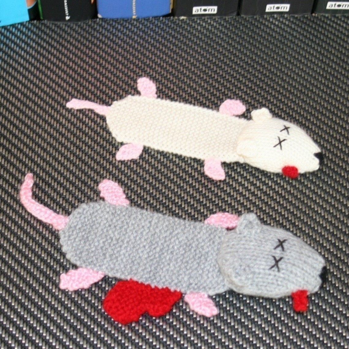 Squashed Rat Bookmark INSTANT DOWNLOAD PDF Knitting Pattern - Etsy