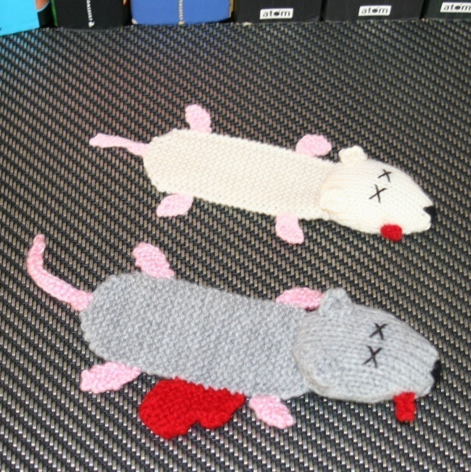 Squashed Rat Bookmark - INSTANT DOWNLOAD PDF Knitting Pattern - Etsy