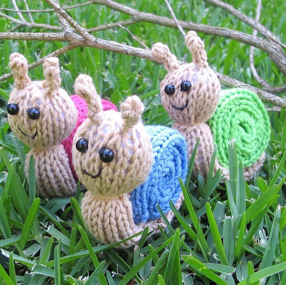 Quick Little Snail INSTANT DOWNLOAD PDF Knitting Pattern - Etsy