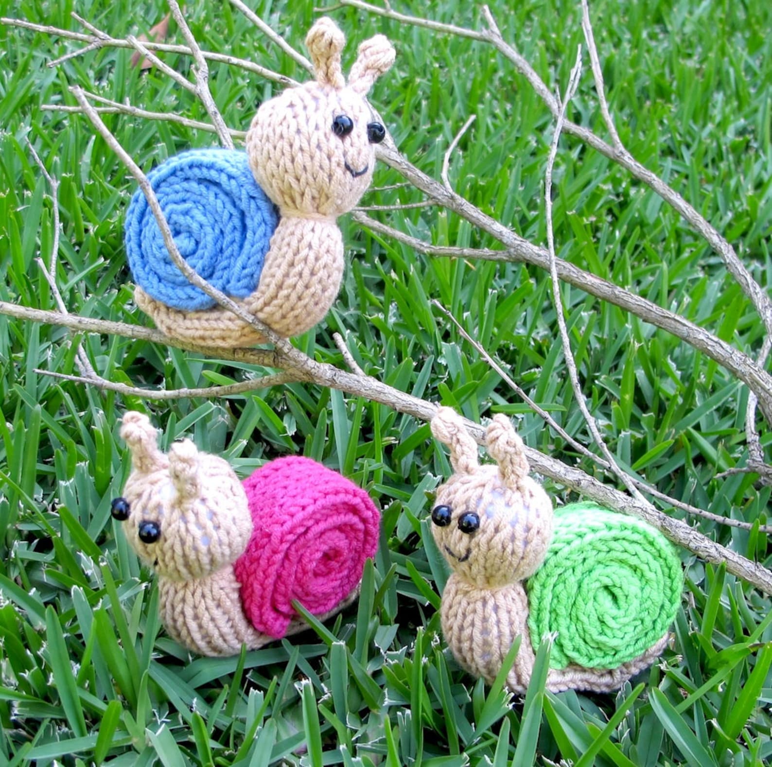 Quick Little Snail INSTANT DOWNLOAD PDF Knitting Pattern - Etsy