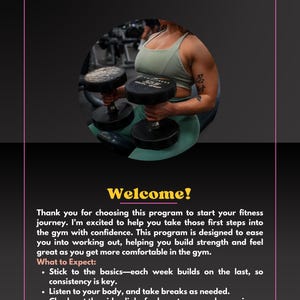 6-week Beginner Gym Workout Plan | Digital Fitness Program for First ...