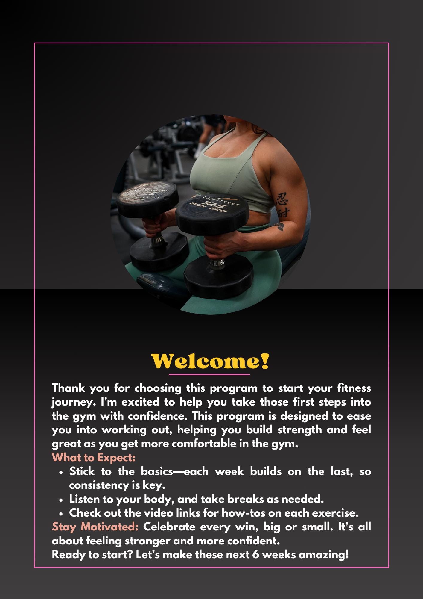 6-week Beginner Gym Workout Plan | Digital Fitness Program for First ...