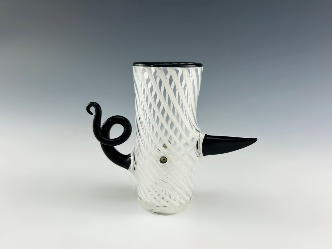 Black and White Deconstructed Bird Shot Glass Made in USA - Etsy