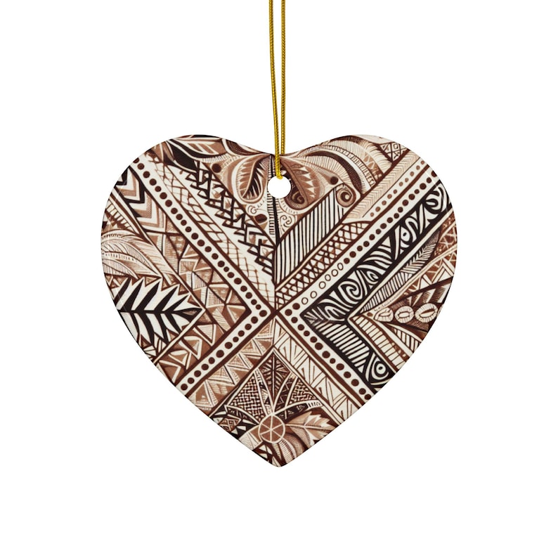 Fijian Masi Design Ceramic Ornaments - Etsy