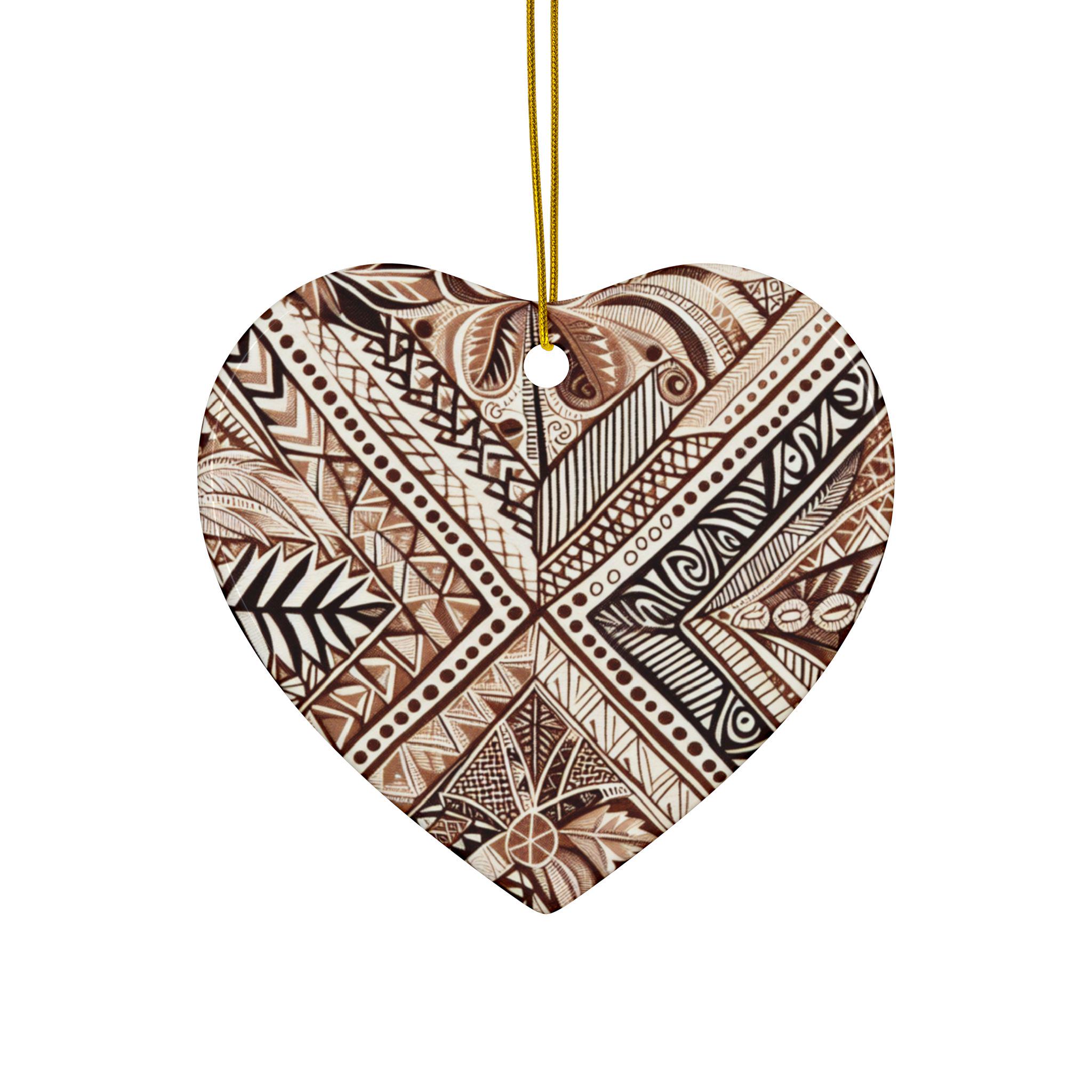 Fijian Masi Design Ceramic Ornaments - Etsy