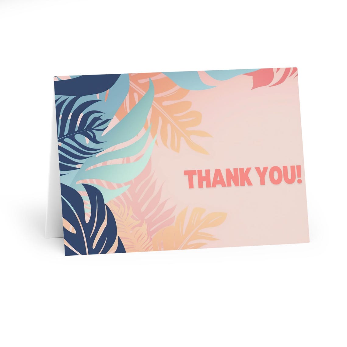 Pastel Tropical Blooms Thank You Cards (5 Pack) - Etsy